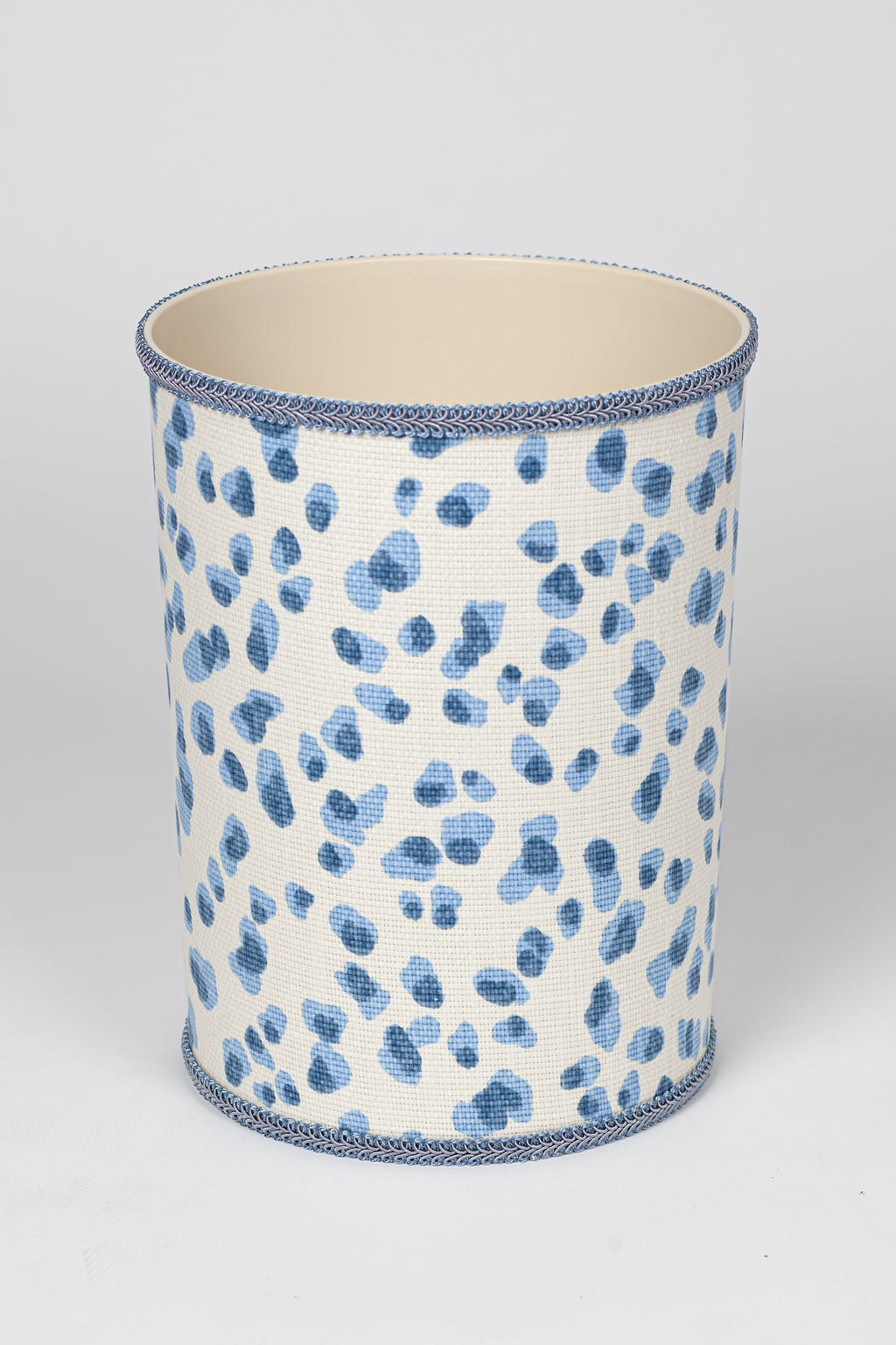 Blue and White hand-made waste paper Basket – Shop Gina Bowhill